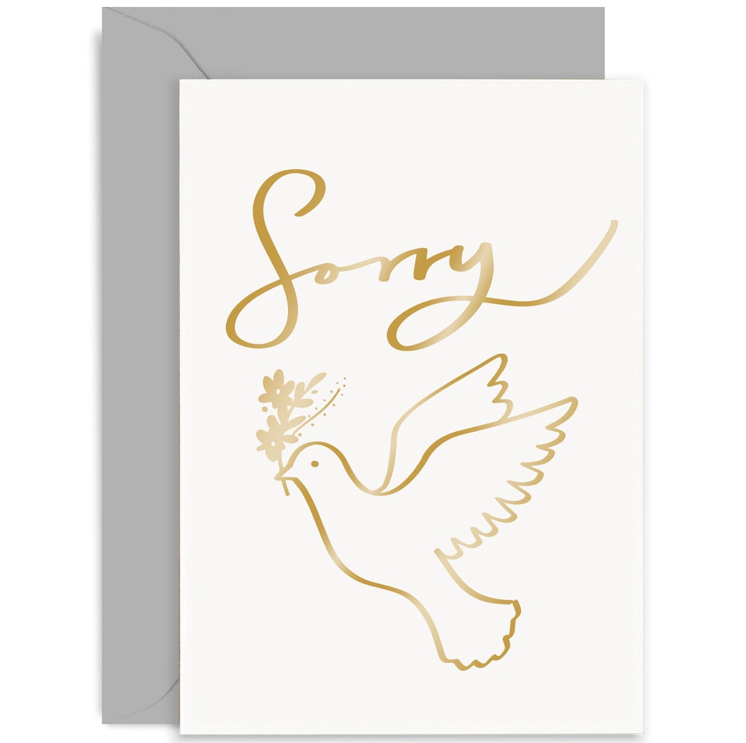 Sorry Dove Card - Sympathy Card - Friendship Card - Kindness Card ...