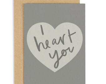 I Heart You Card | Etsy