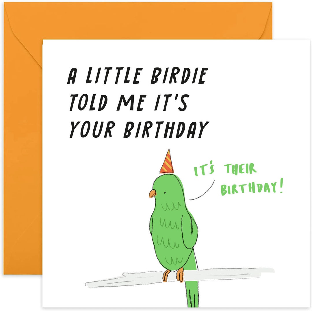Little Birdie Birthday Card - Birthday Card for Him - Birthday Card for ...