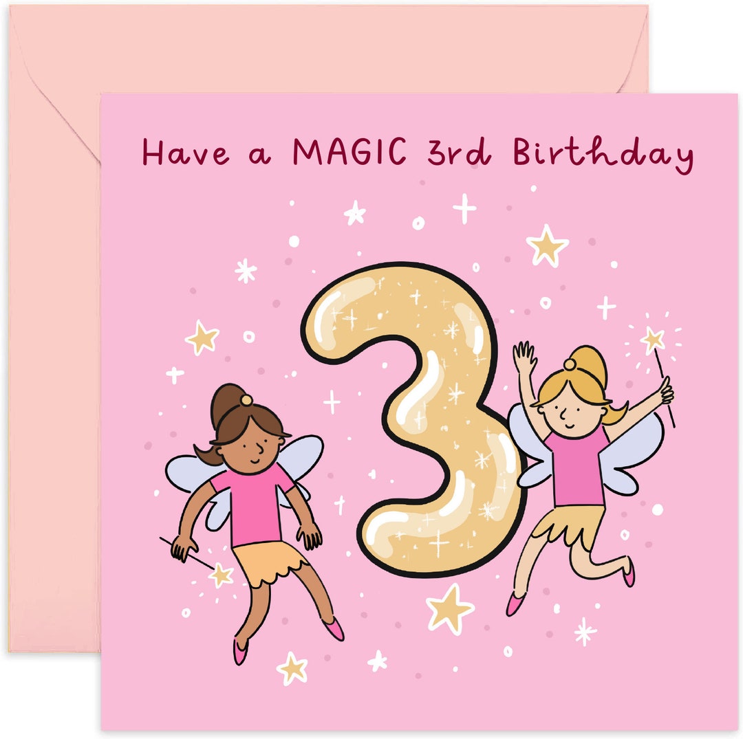 Have A Magic 3rd Birthday Card - 3rd Birthday Card - Fairy 3rd Birthday ...