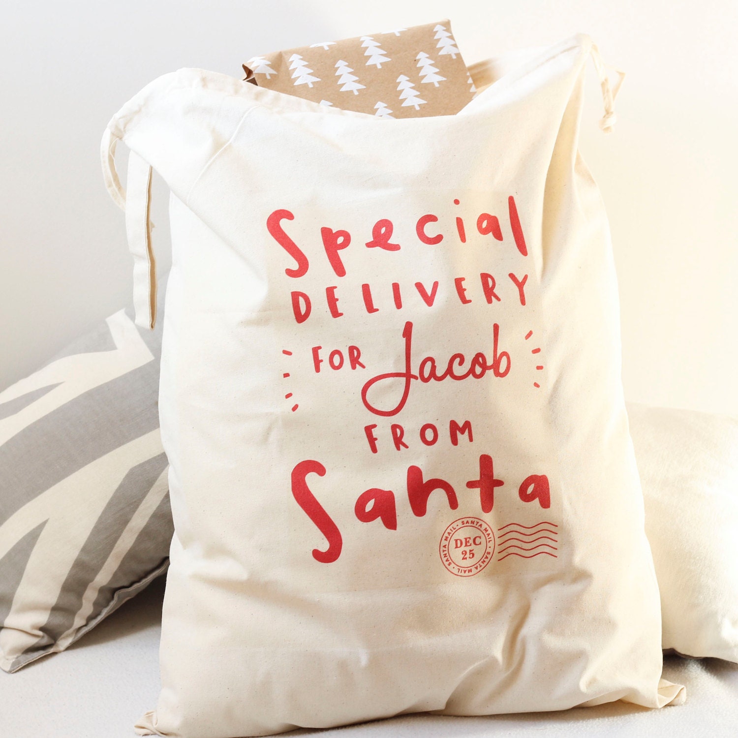 Santa Sack Personalised Santa Gift Sack Personalised | Etsy