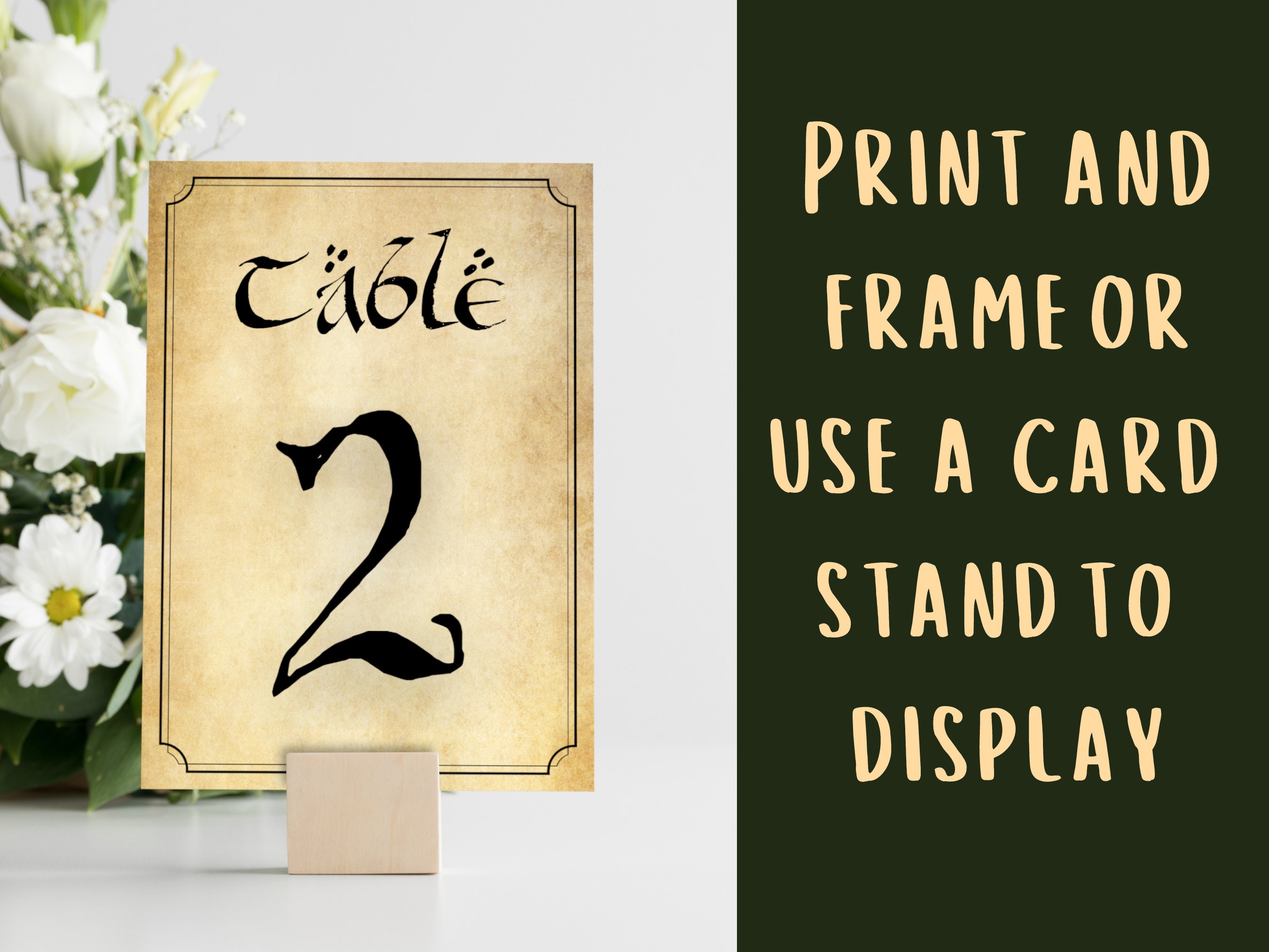 Lord of the Rings Inspired Table Numbers PRINTABLE - Etsy