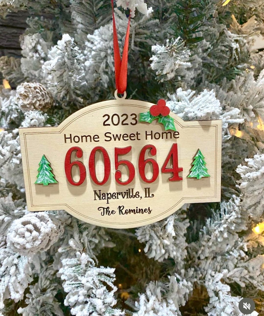 Custom Zip Code Ornament Personalized Location Keepsake Hometown ...
