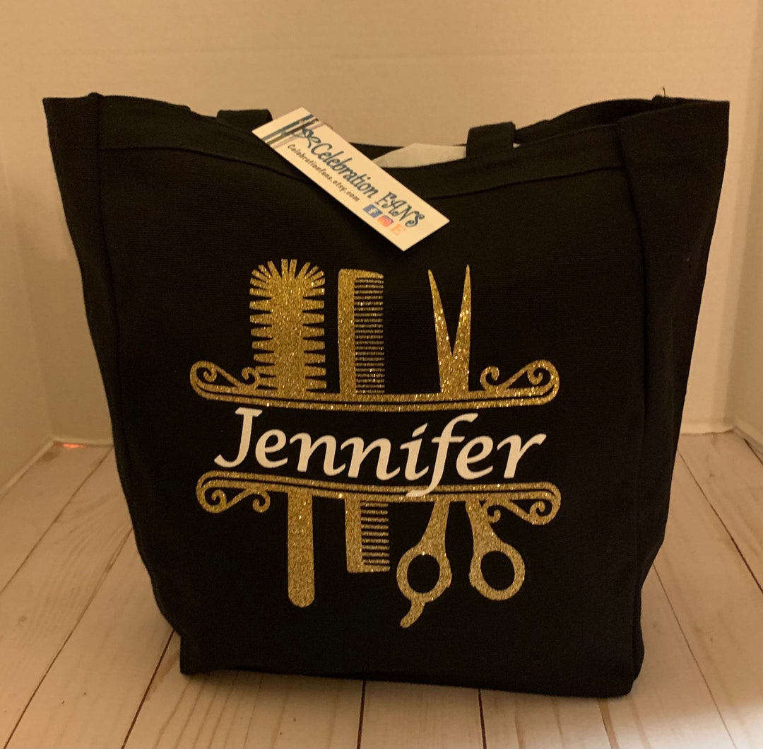 Hair Stylist Glitter Tote. Beautician Tote Bag - Etsy