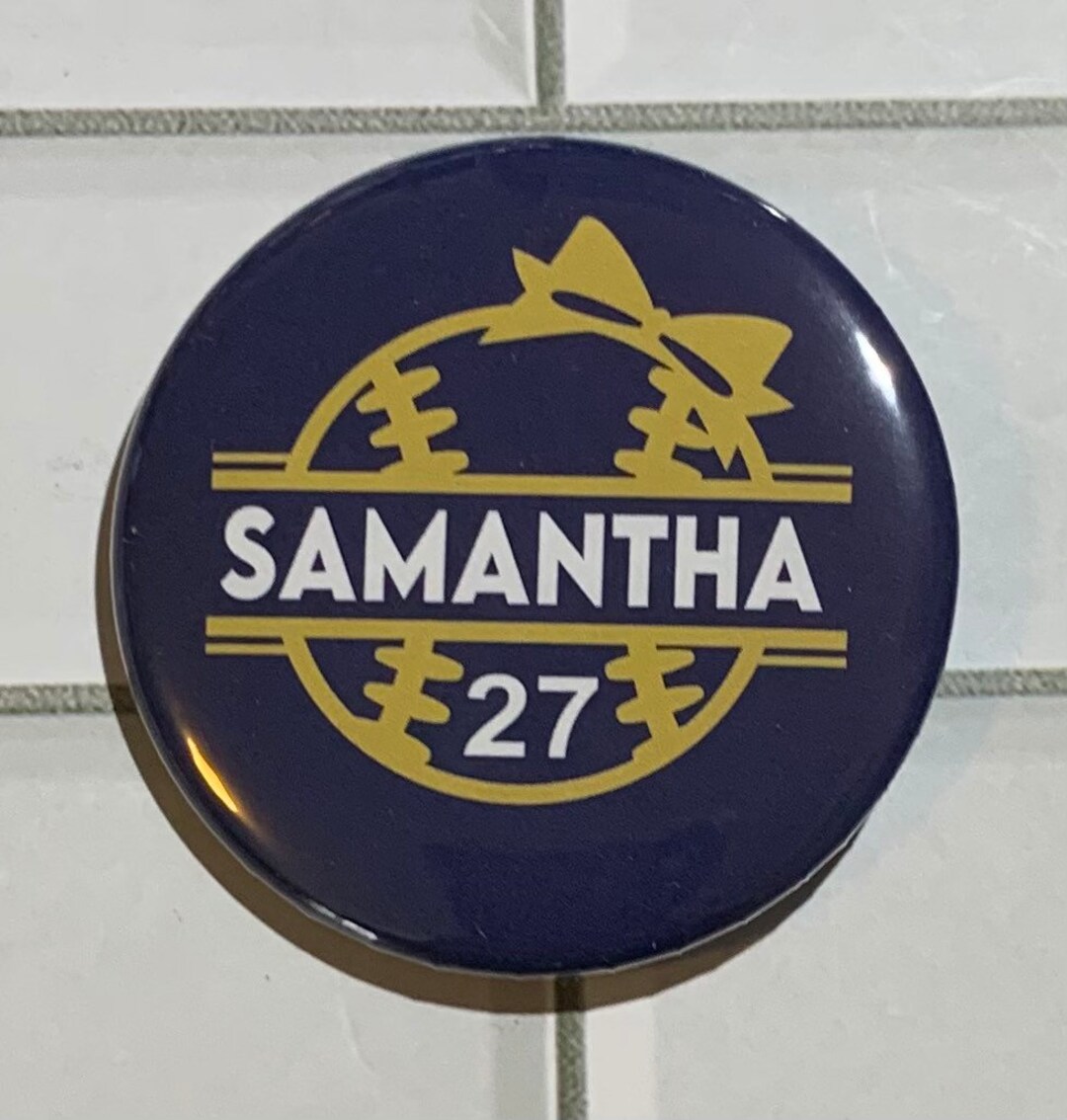Personalized Softball Button, Softball Magnet, Sports Buttons, Softball ...