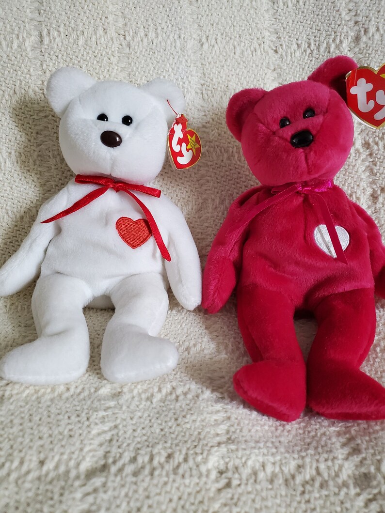 TY Valentine Beanie Bears - Etsy
