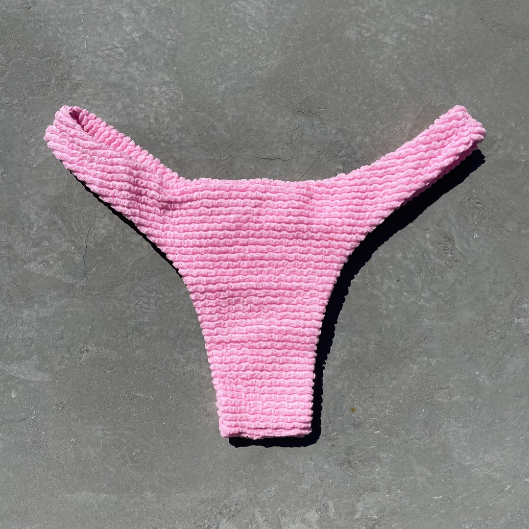 Pink Milk Shake Textured Bia Bikini Bottom - Etsy