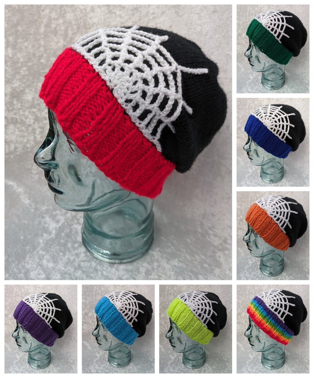 Spider Web Slouchy Beanie - Etsy