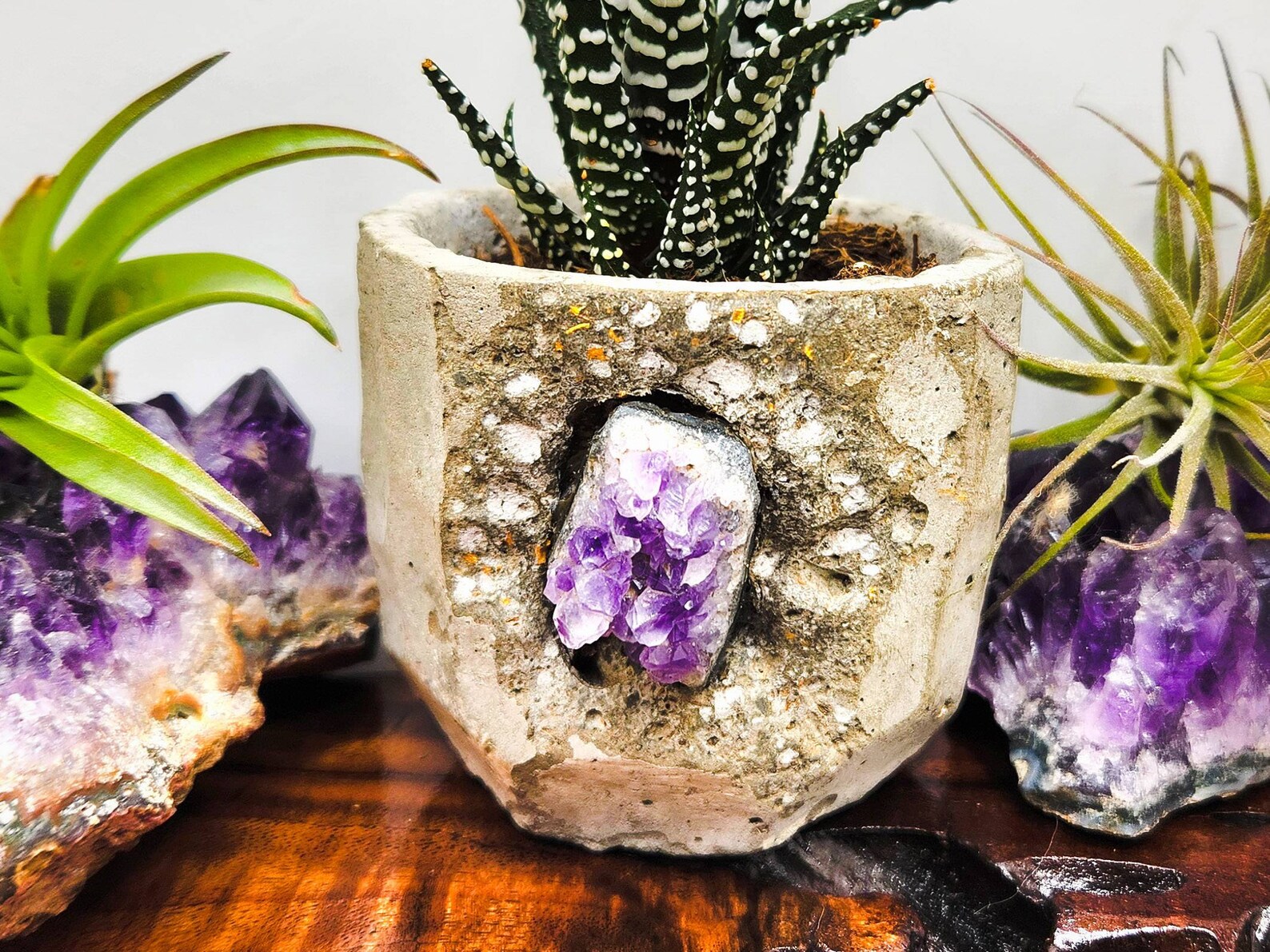 Geode Planter/ Cement Planter/ Small Plant Pot/ Brazilian - Etsy