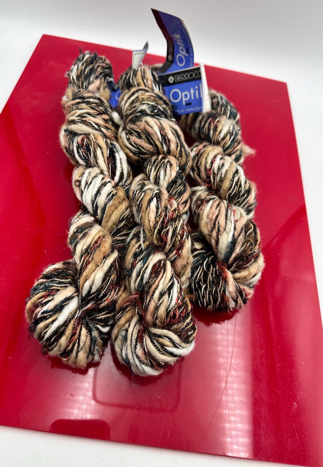 Berroco Optik Yarn Lot Cotton Mohair Metallic Blend #4937 Beige Brown ...