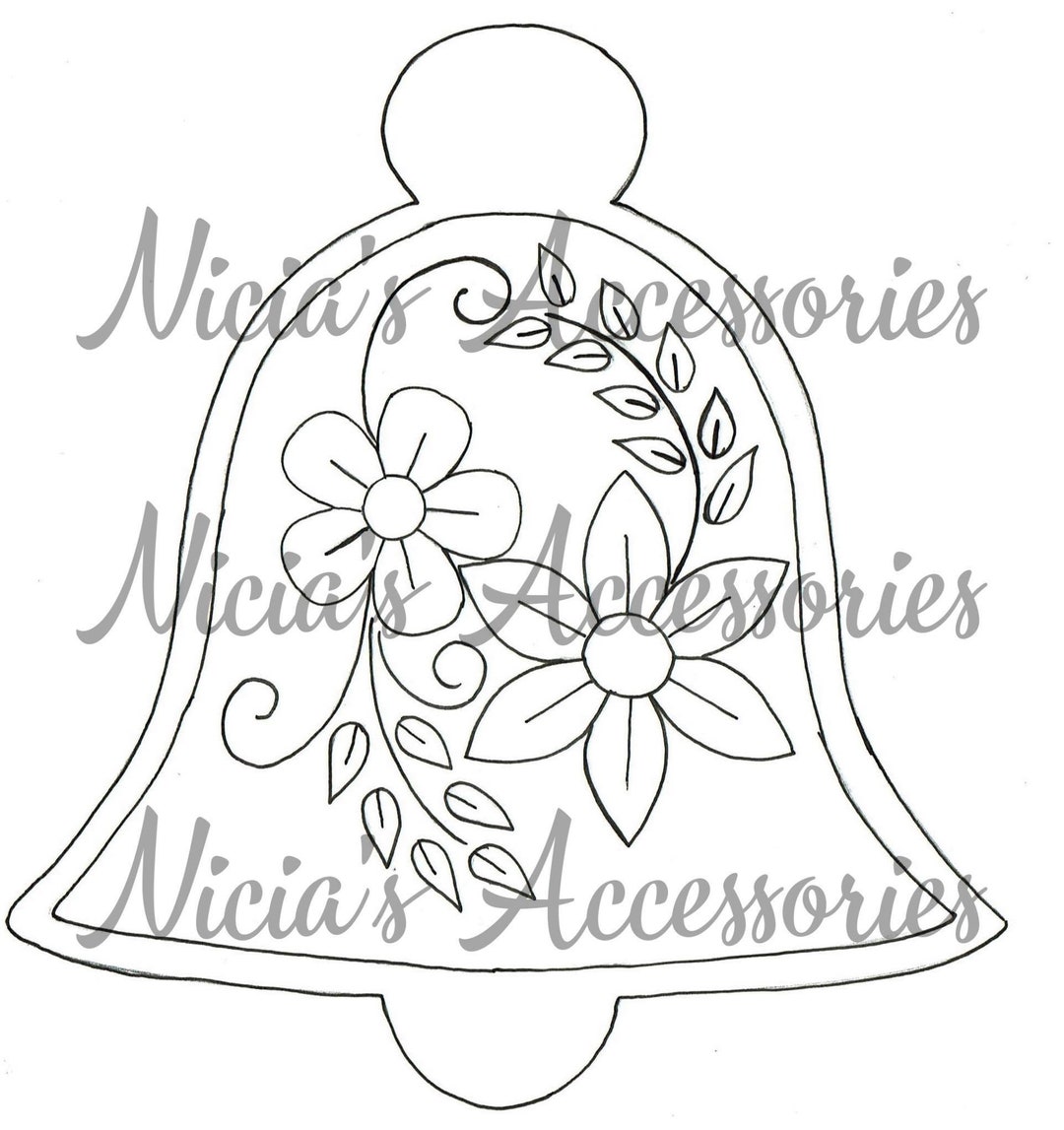 Raised Beadwork Pattern PDF - Christmas Bell - Etsy