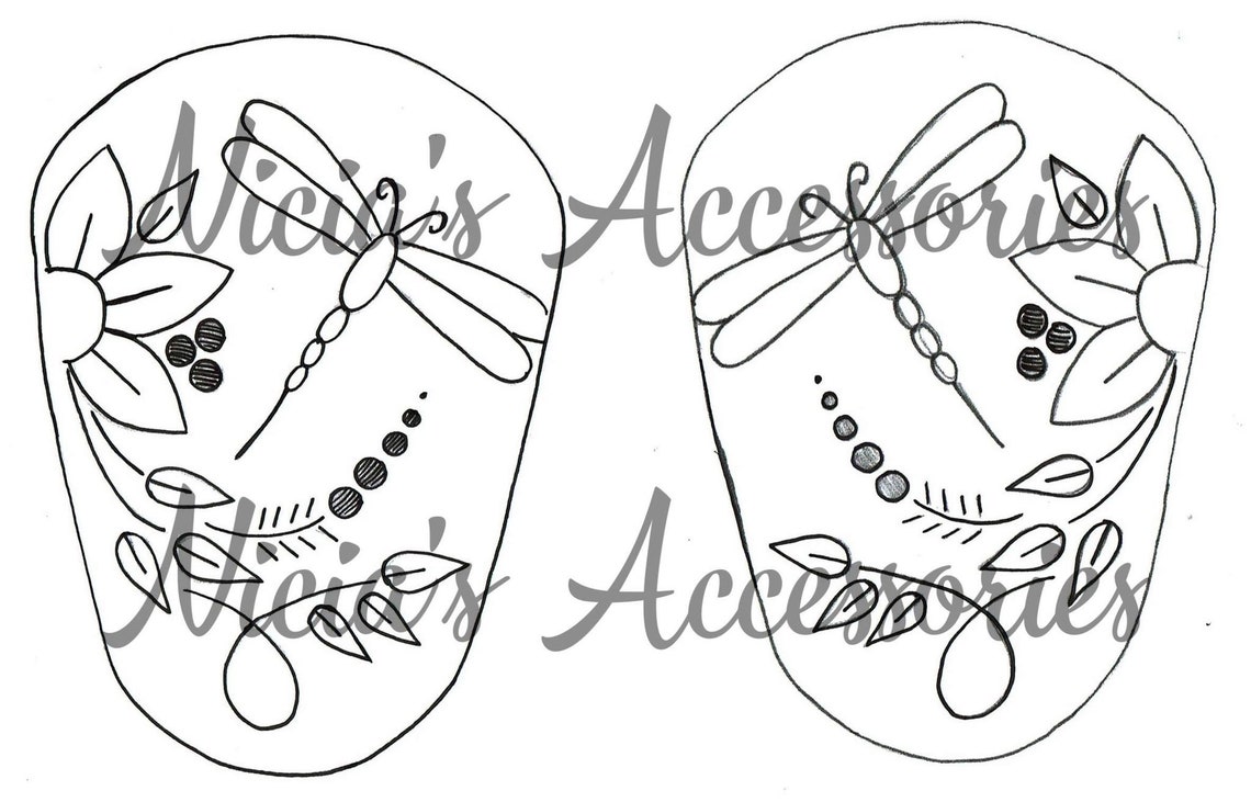 Raised Beadwork Pattern PDF Womans Vamp 9 | Etsy