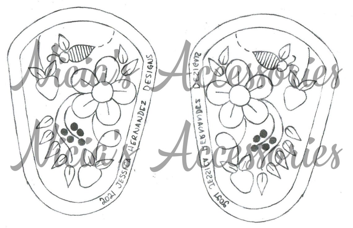 Raised Beadwork Pattern PDF Womans Vamp 8 - Etsy