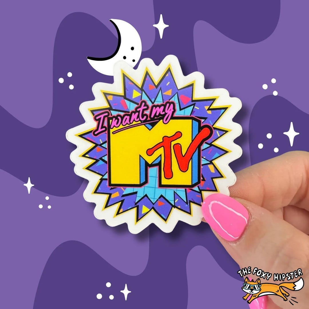 I Want My MTV 90’s Vinyl Sticker | Waterbottle Sticker | Laptop Sticker ...
