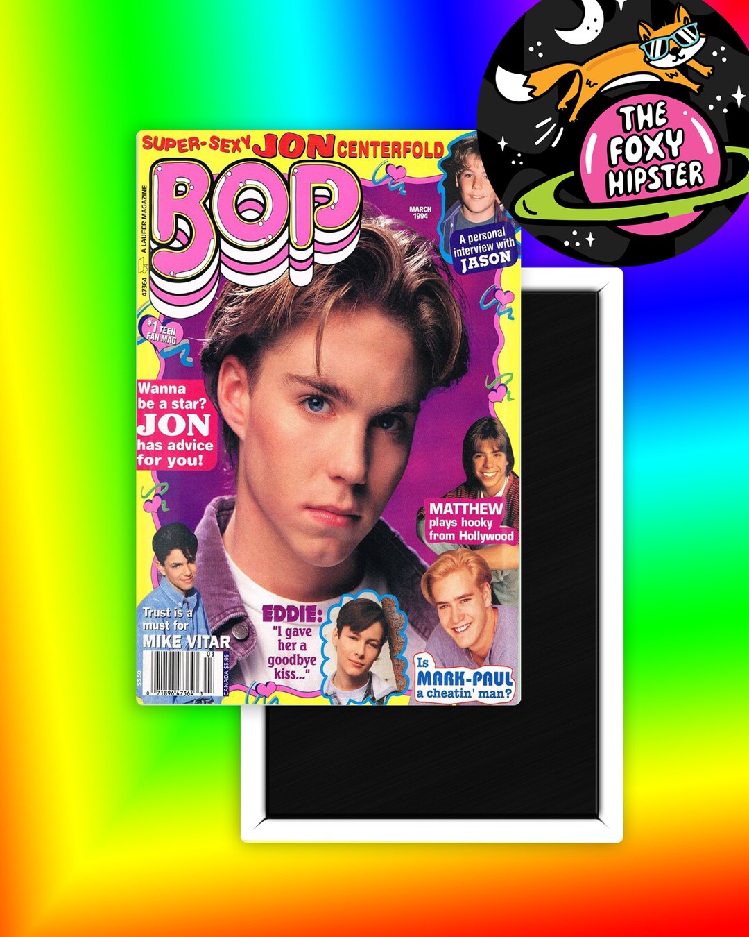 Bop 90's Magazine Nostalgic Refrigerator Magnet - Etsy