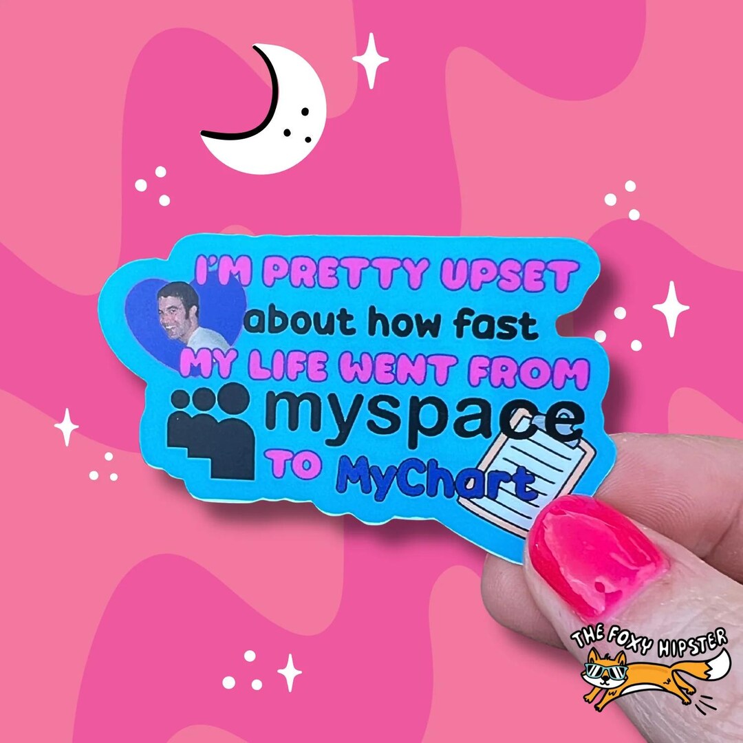 Myspace Mychart Funny Vinyl Sticker | Laptop Sticker | Waterbottle ...