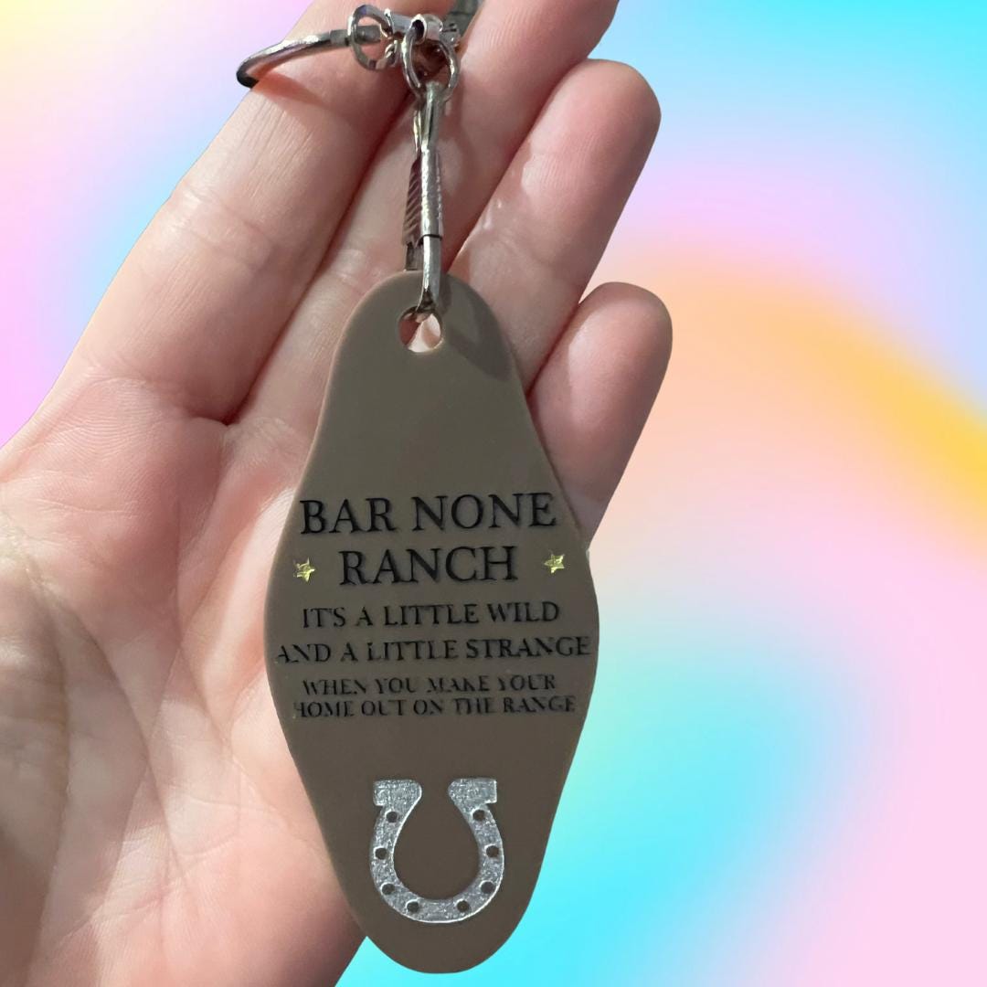 Hey Dude Bar None Ranch 90’s Tv Acrylic Motel Keychain - Etsy