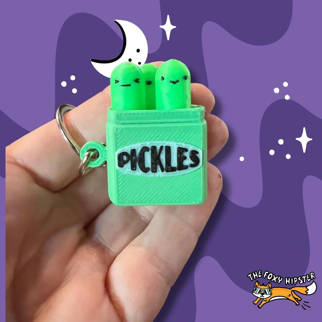Pickles Jar Fidget Toy Clicker Keychain - Etsy