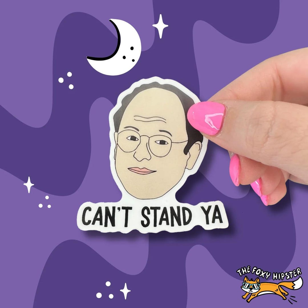 George Costanza Seinfeld Vinyl Sticker Funny Decal Nostalgic, Water ...