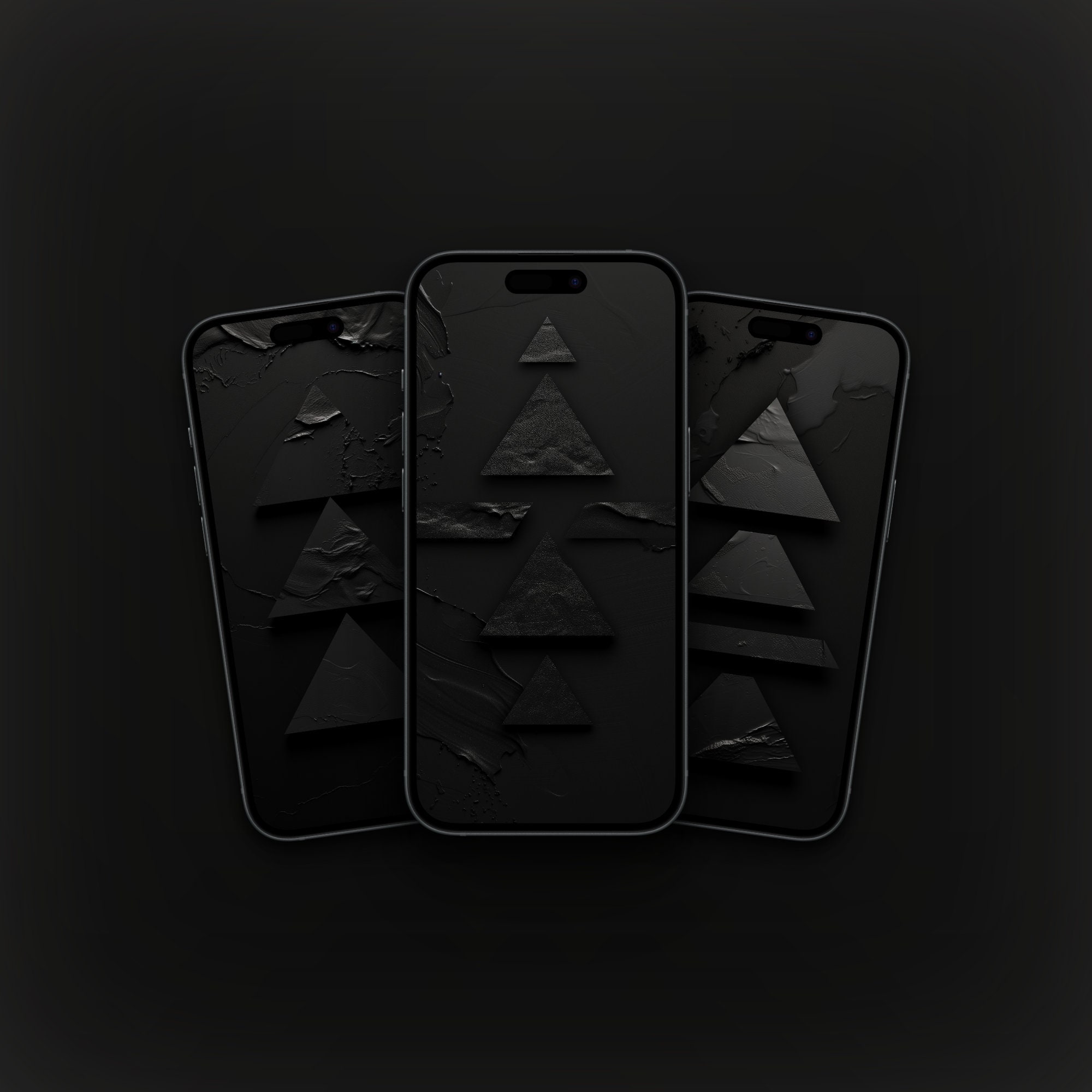 Triangles Wallpaper Pack, Anamorphic Art, Smartphone Screen Enhancer ...
