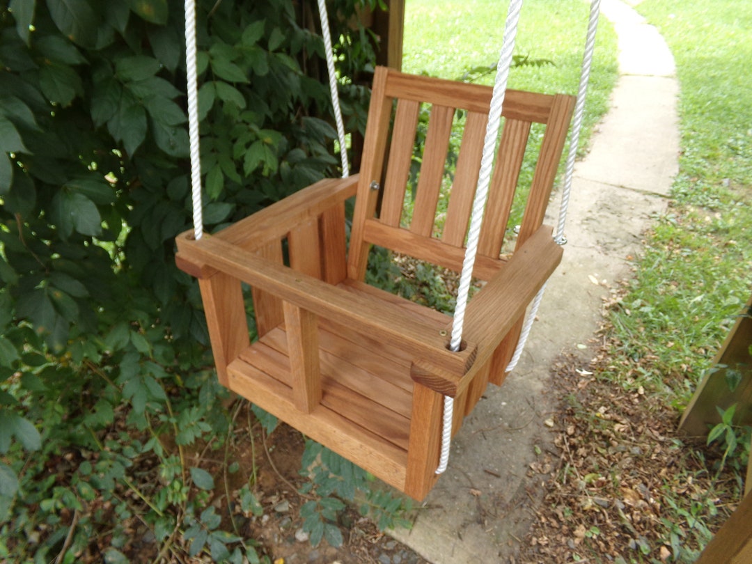 Kid's (toddler's) Oak Porch Swing -walnut Timber Oil - Etsy