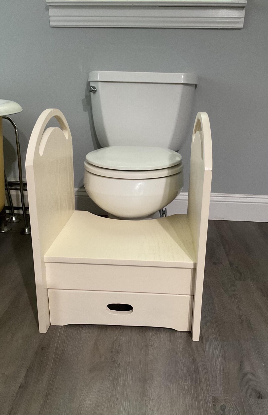 Potty Training Step Stool- Heirloom White - Etsy