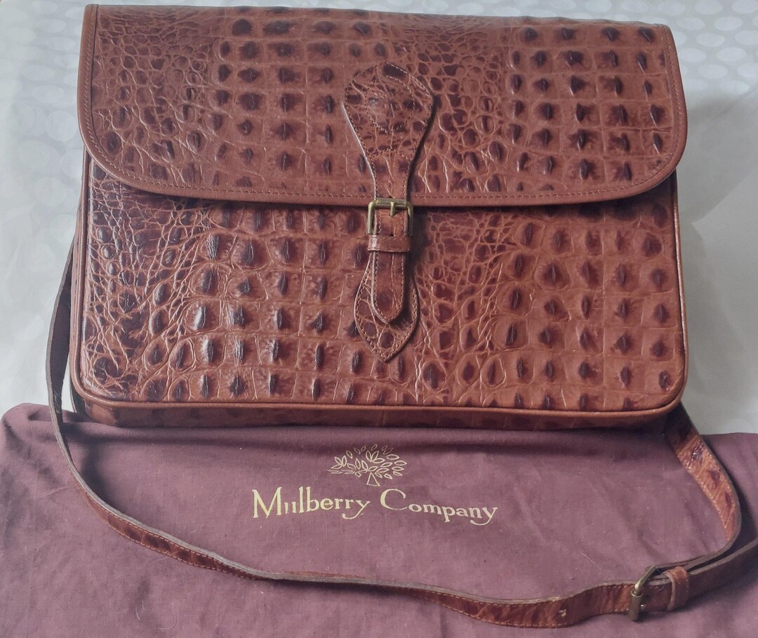 Mulberry Company England Croc Embossed Leather Crossbody Satchel Bag - Etsy
