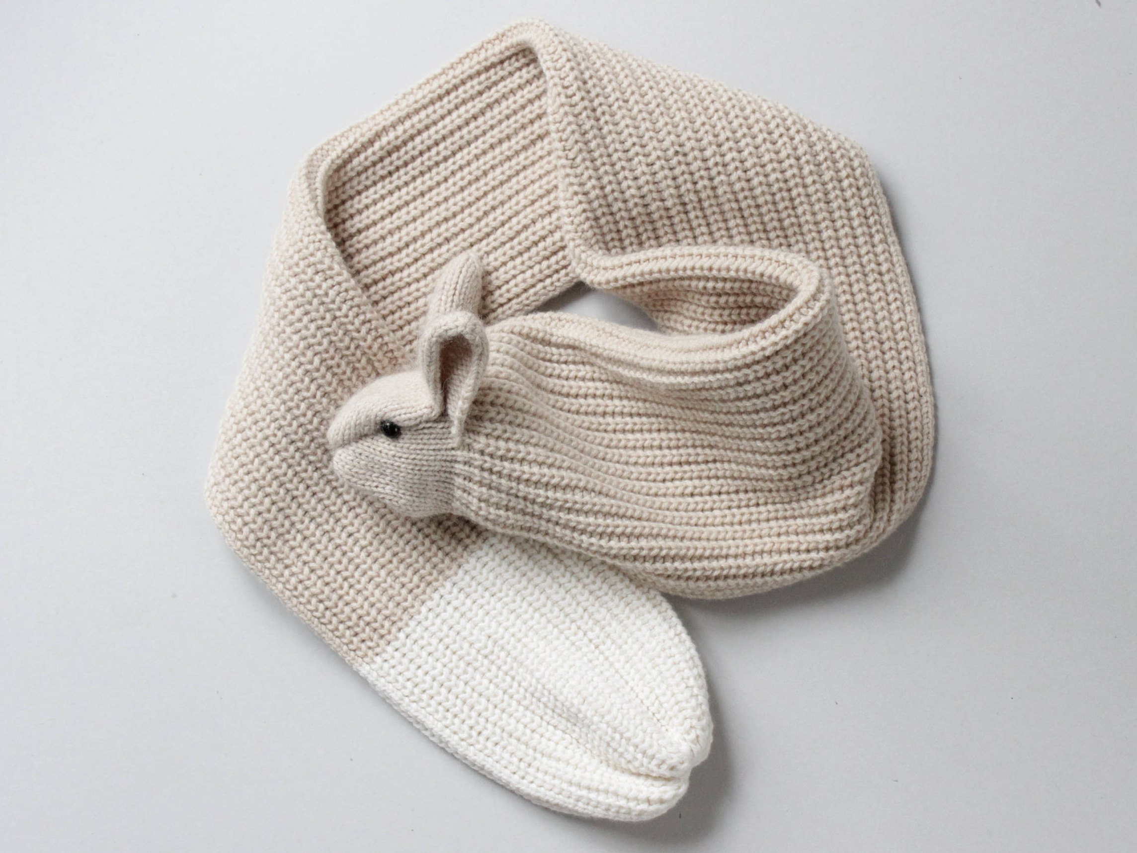 Rabbit Scarf Chunky Knit Scarf Year of the Rabbit - Etsy UK