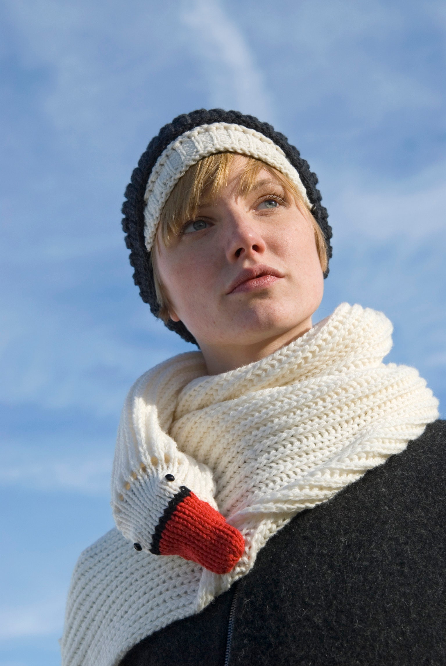 Knitted Bird With Fringes - Swan Scarf - Etsy
