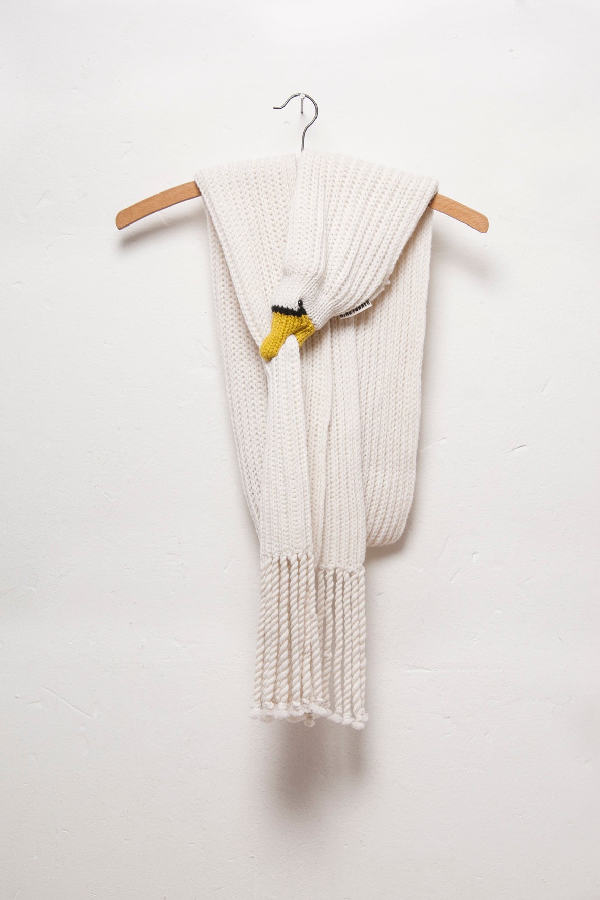 Knitted Bird With Fringes Swan Scarf - Etsy Singapore