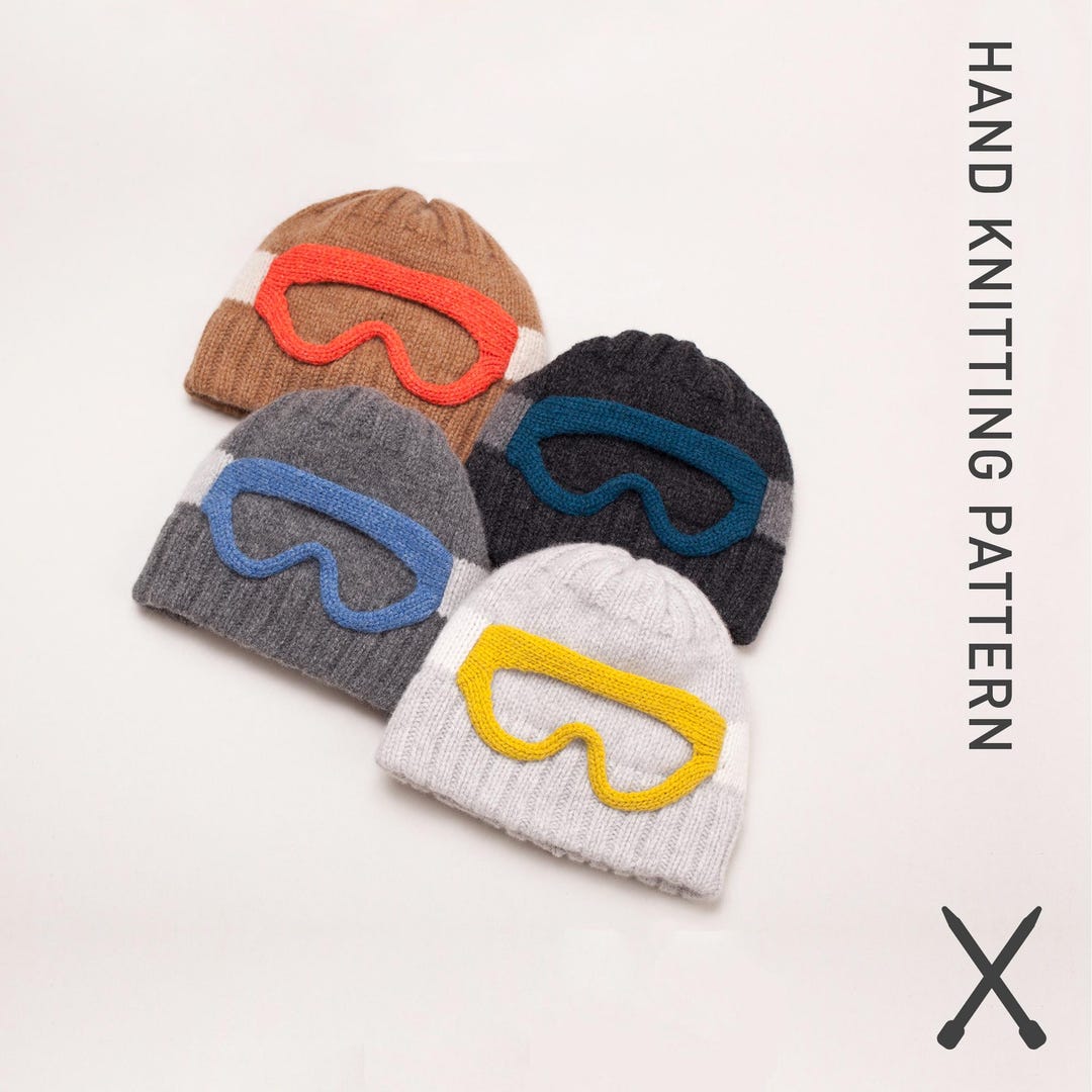 KNITTING PATTERN, Ski Goggles Hat by Nina Führer - Etsy