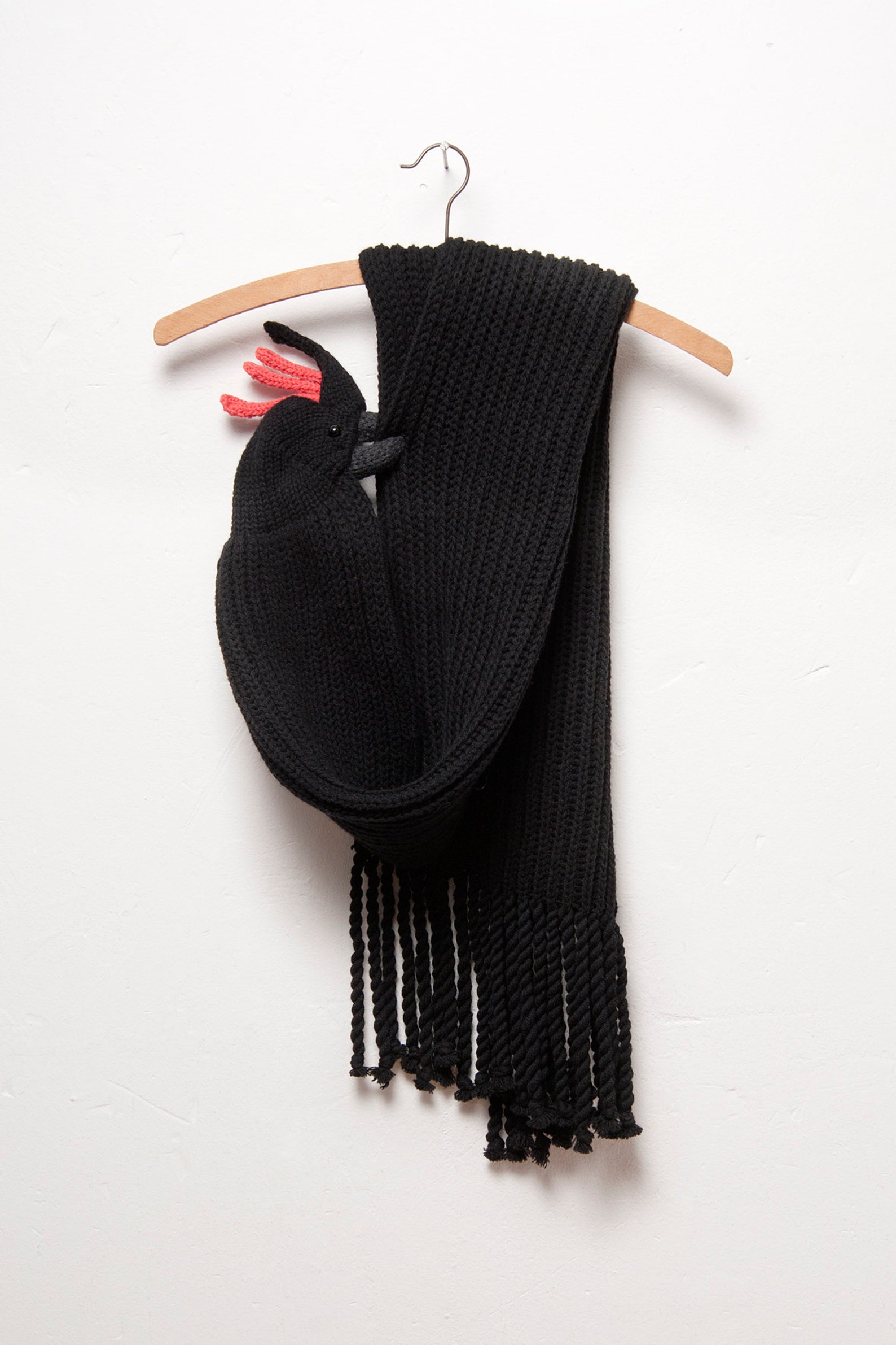 Parrot Scarf- Knitted Cockatoo With Fringes - Etsy