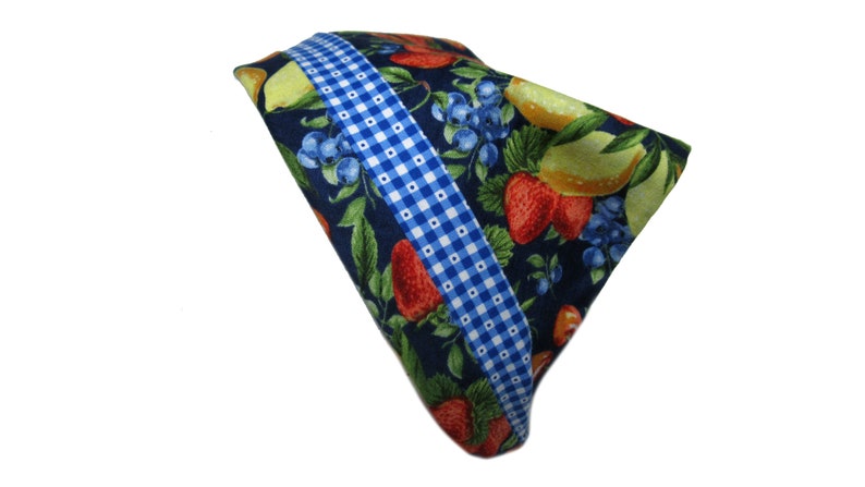 Cottagecore Head Scarf for Women, Fruit Print Kerchief, Gingham Bandana ...