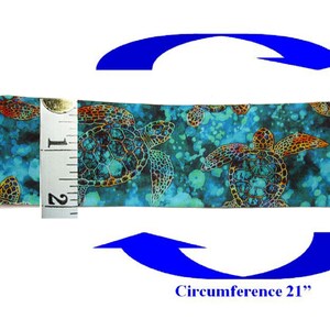 Sea Turtle Headband for Women, Aqua Blue Green Sea Turtle Print Fabric ...