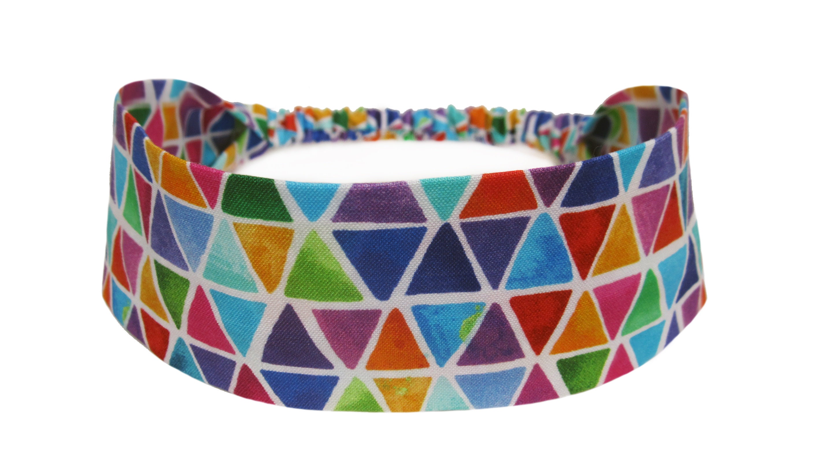 Rainbow Headband for Women Geometric Triangle Print Cotton - Etsy.de