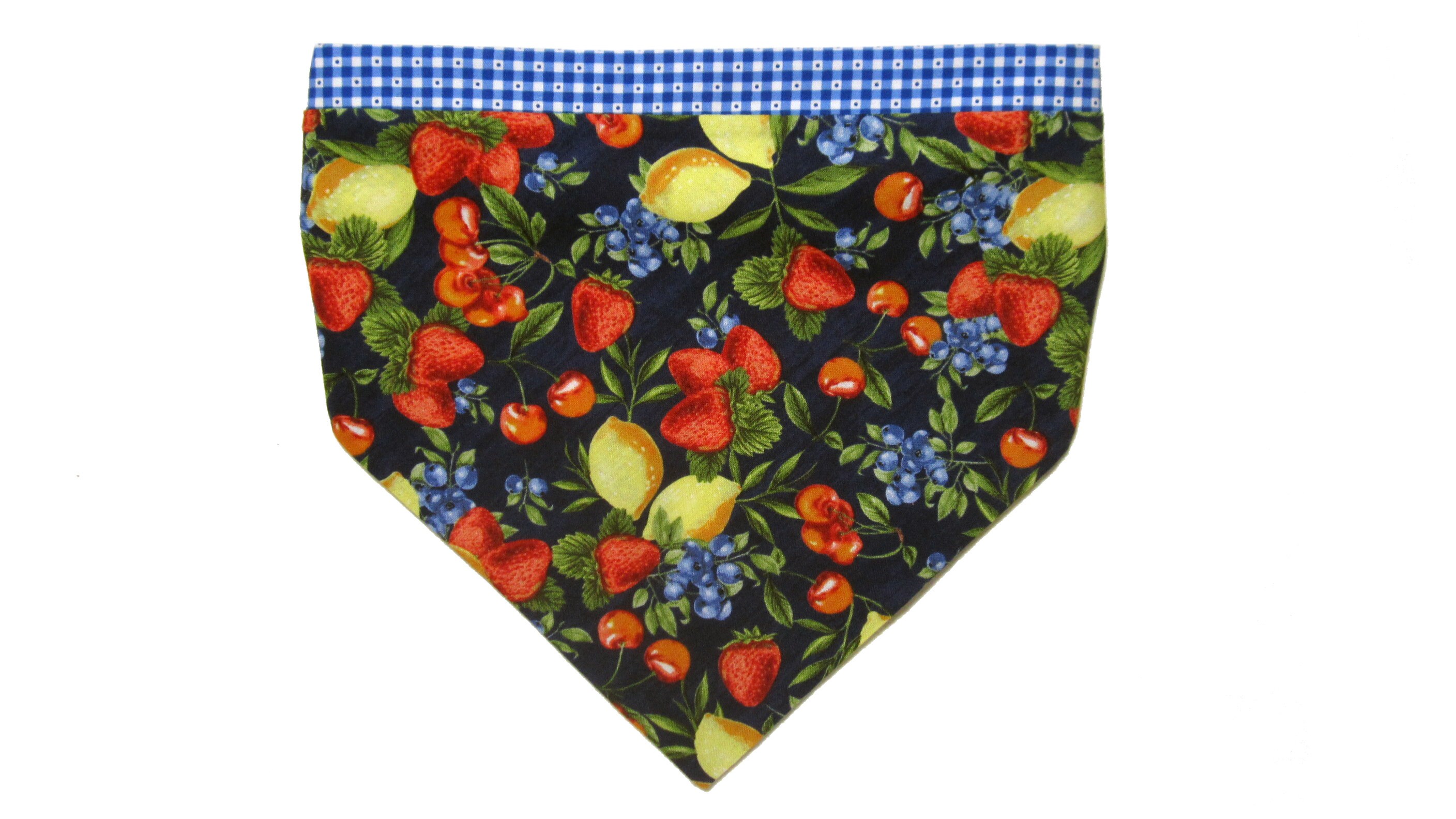 Cottagecore Head Scarf for Women, Fruit Print Kerchief, Gingham Bandana ...