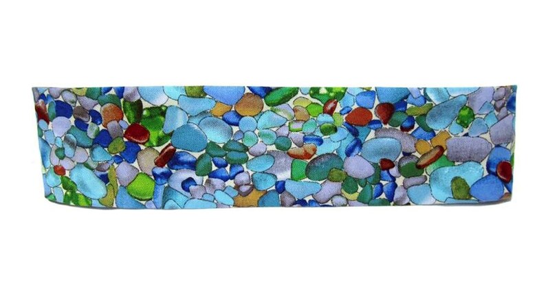 Sea Glass Headbands for Women, Sea Glass Under the Sea Print Fabric ...