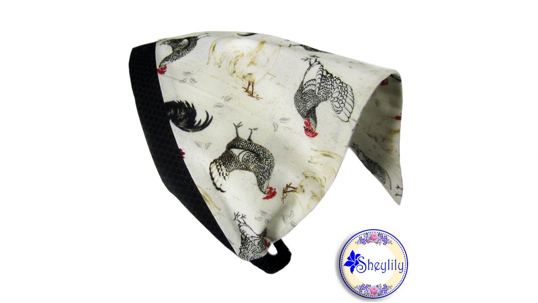 Chicken Cottagecore Kerchief for Women, Rooster Bandana for Adult, Head ...