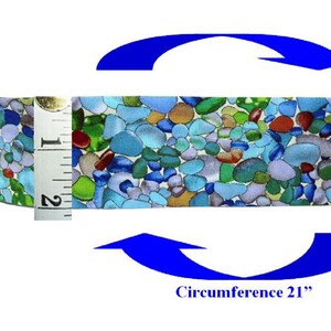 Sea Glass Headbands for Women, Sea Glass Under the Sea Print Fabric ...