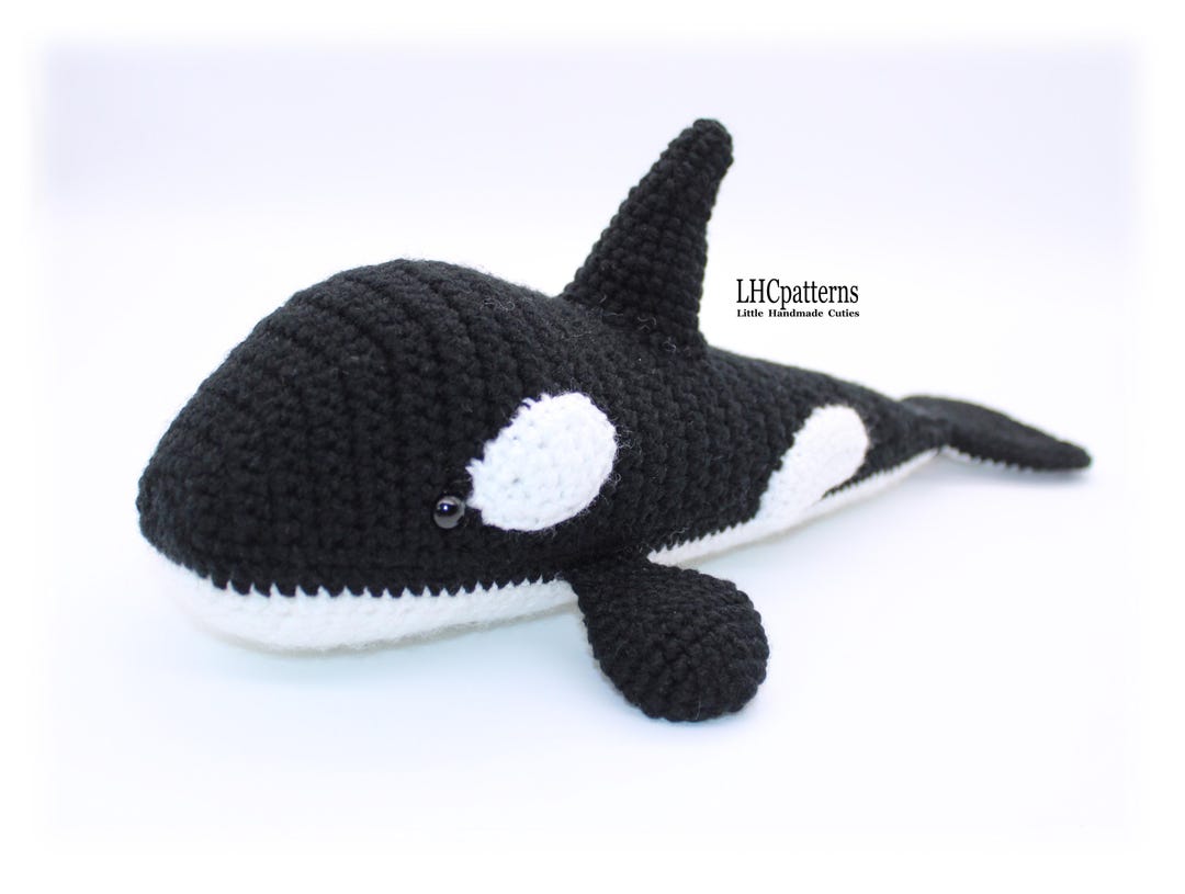 Crochet Orca Pattern, Amigurumi Sea Creature, Ocean Animal Soft Toy ...