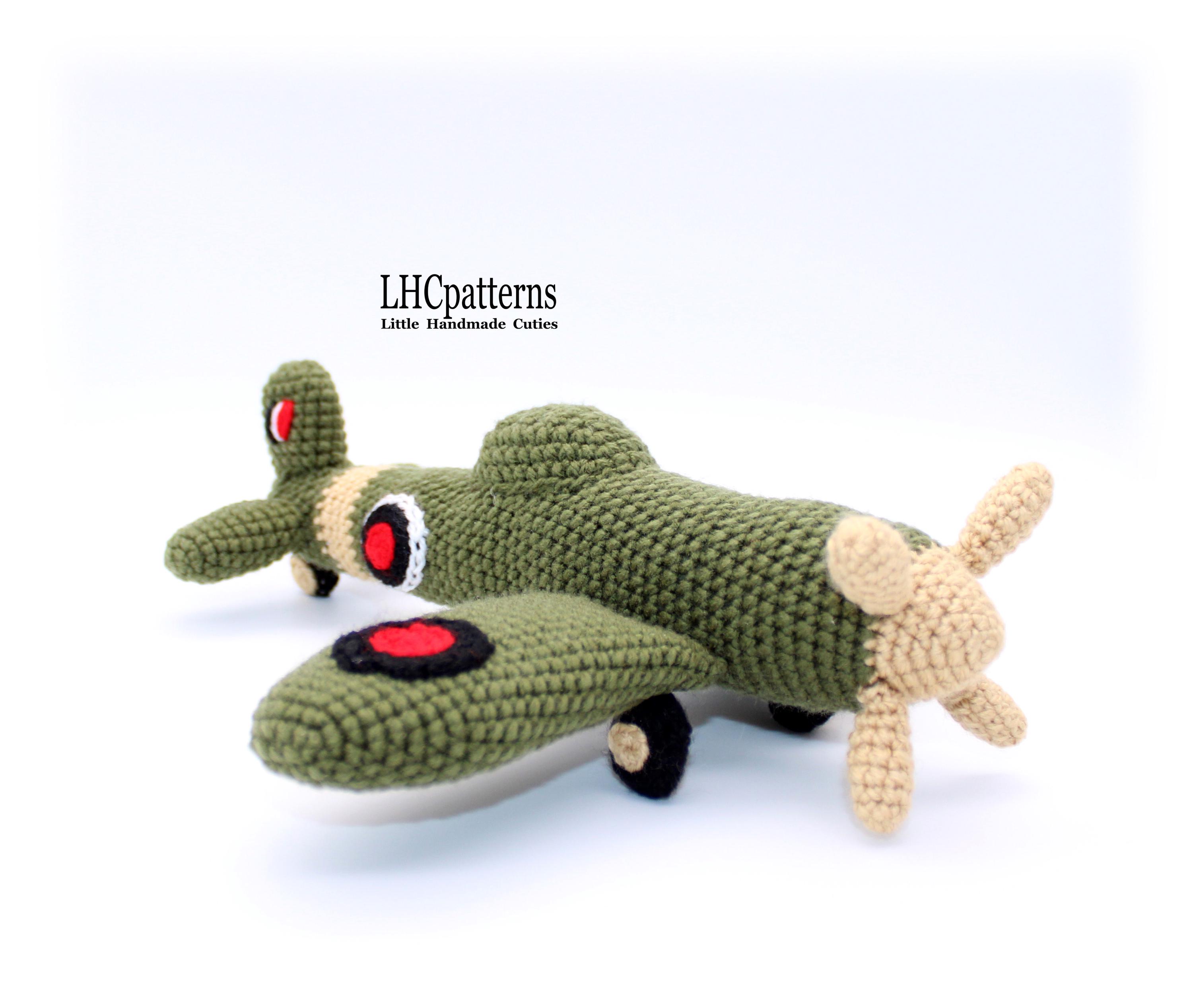 Crochet Pattern: Military Aircraft, Spitfire Inspired Plane Soft Toy ...