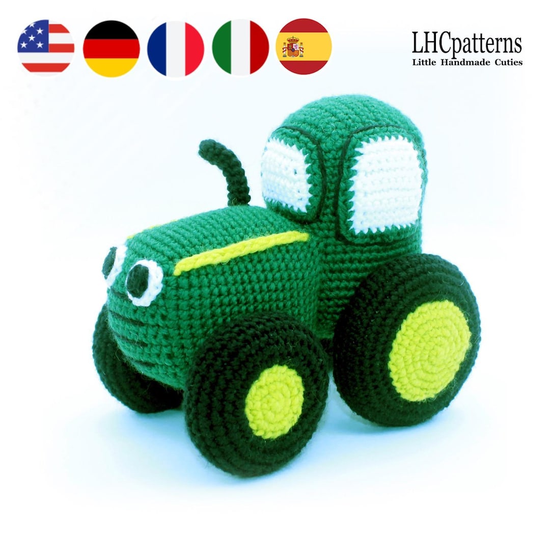 Crochet Pattern: Tractor Farm Vehicle Stuffed Toy, Vehicle Soft Toy ...