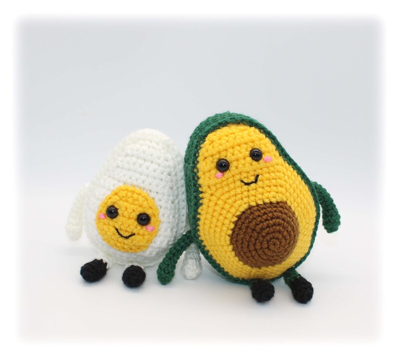 CROCHET PATTERN: Avocado and Egg Crochet Food Amigurumi - Etsy
