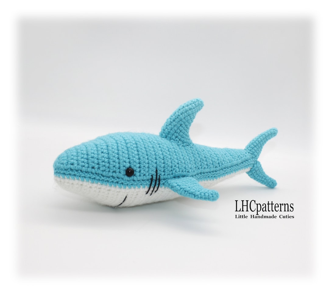 Crochet Pattern: Cute Shark Stuffed Toy, Amigurumi Shark, Amigurumi ...