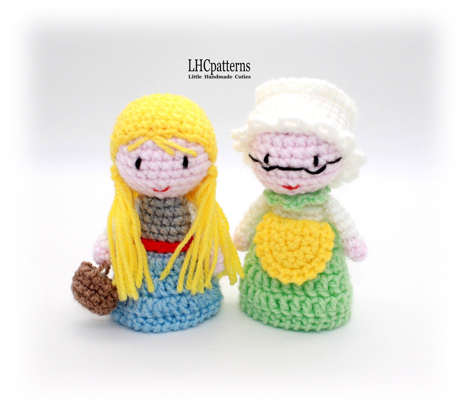 Crochet Pattern: Little Red Riding Hood Finger Puppets, Toddler Toy ...