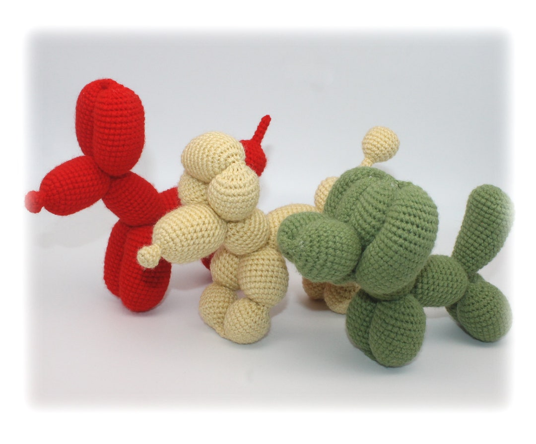 Crochet Pattern: Balloon Dog, Dog Stuffed Toy, Amigurumi Balloon Dog ...