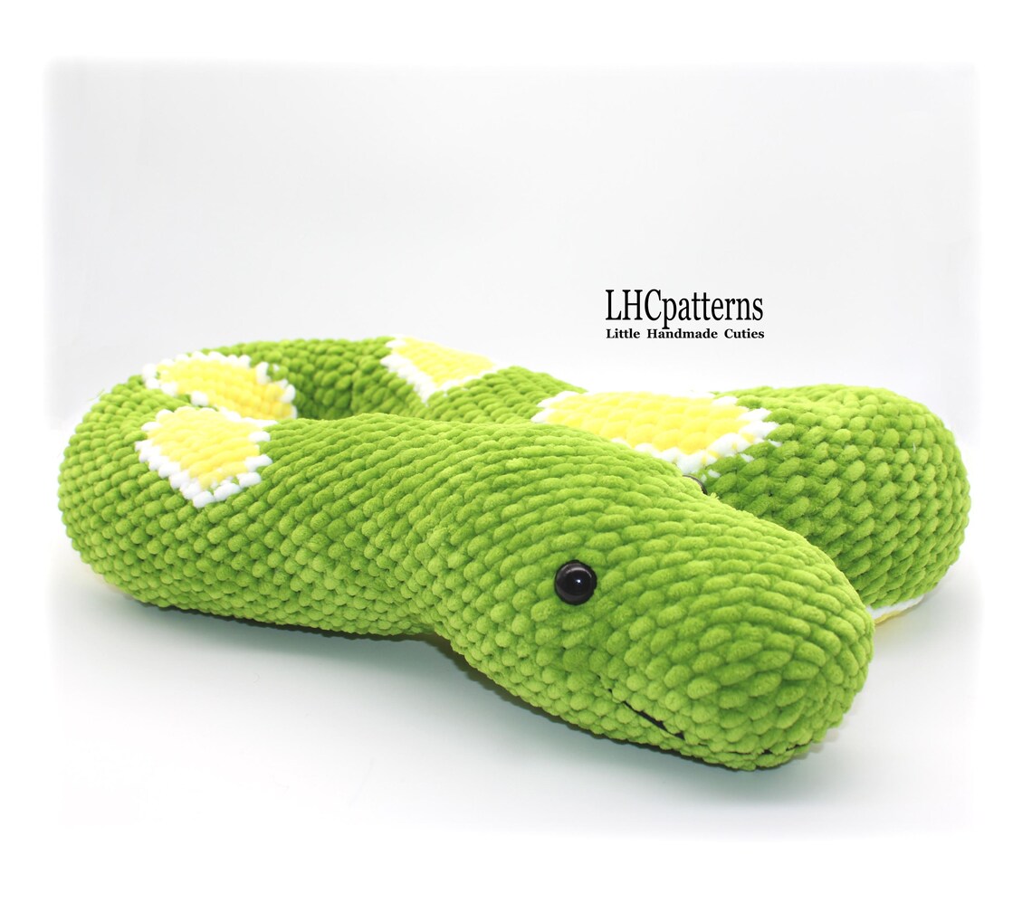 Crochet Pattern: Green Snake, Boa Constrictor, Amigurumi Snake ...