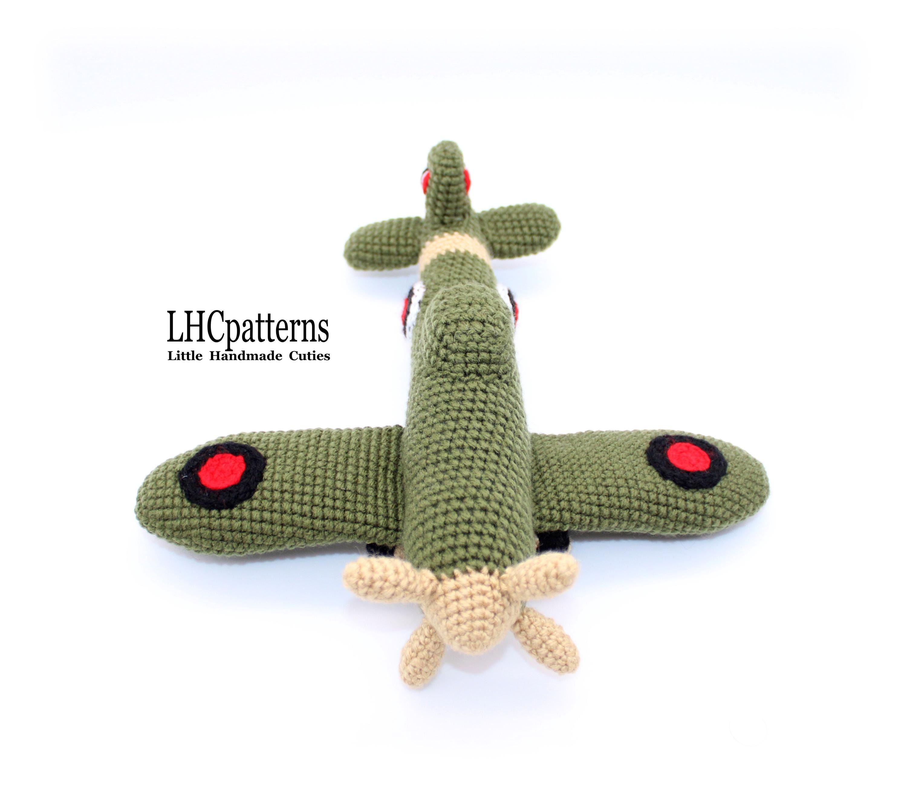 Crochet Pattern: Military Aircraft, Spitfire Inspired Plane Soft Toy ...