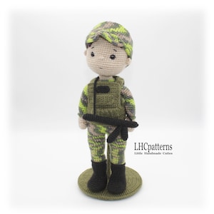 Crochet Pattern: Soldier Doll, Military Man Soft Toy, Army Man, Army ...
