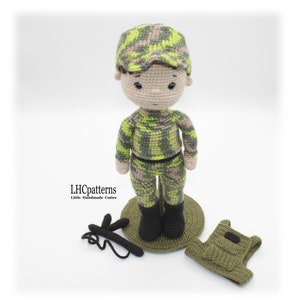Crochet Pattern: Soldier Doll, Military Man Soft Toy, Army Man, Army ...